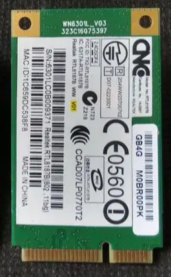 Беспроводная карта Realtek RTL8187SE RTL8187 54Mbps Mini PCI-express Wlan