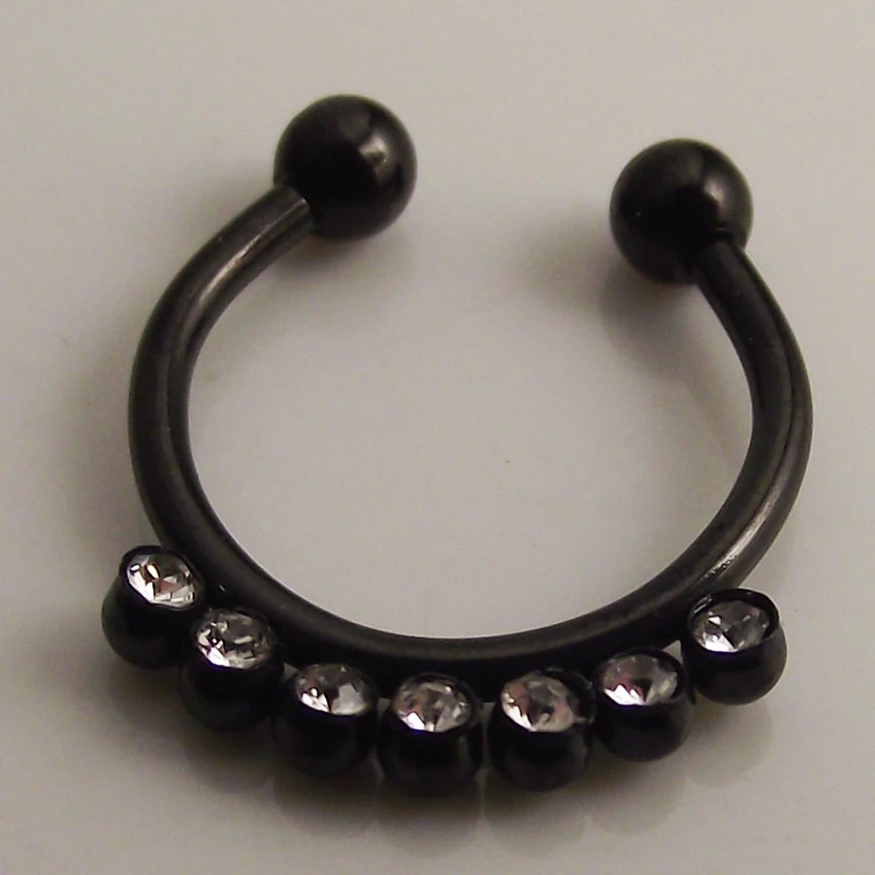 SaYao Crystal Surgical Stainless Steel Circular Barbells Horseshoe Nose ... SaYao Crystal Surgical Stainless Steel Circular Barbells Horseshoe Nose ...