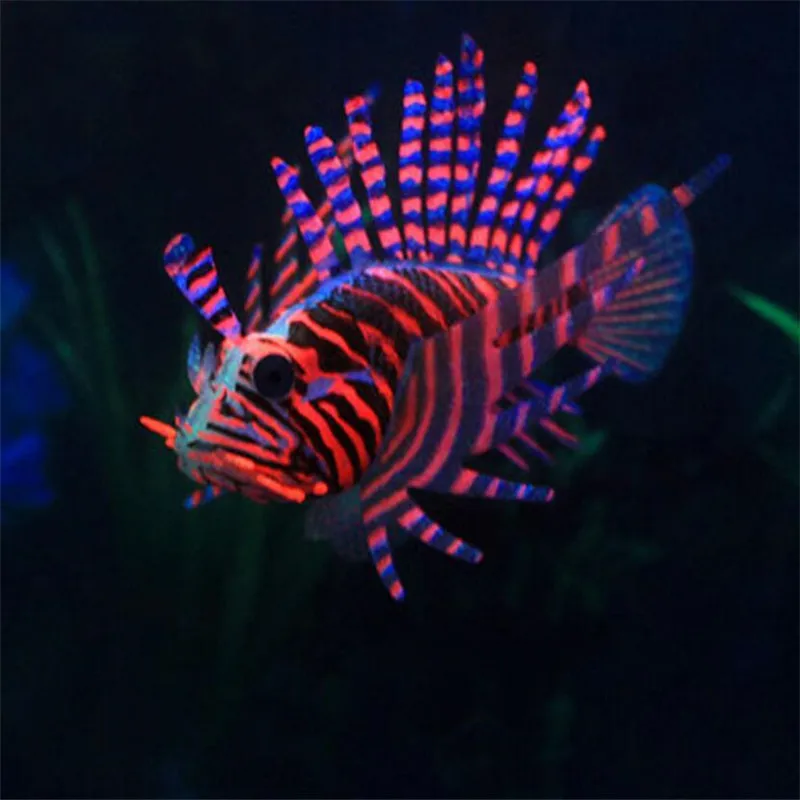 1 stücke Künstliche Silikon Lion Fisch Snailfish f fisch für Aquarium ...