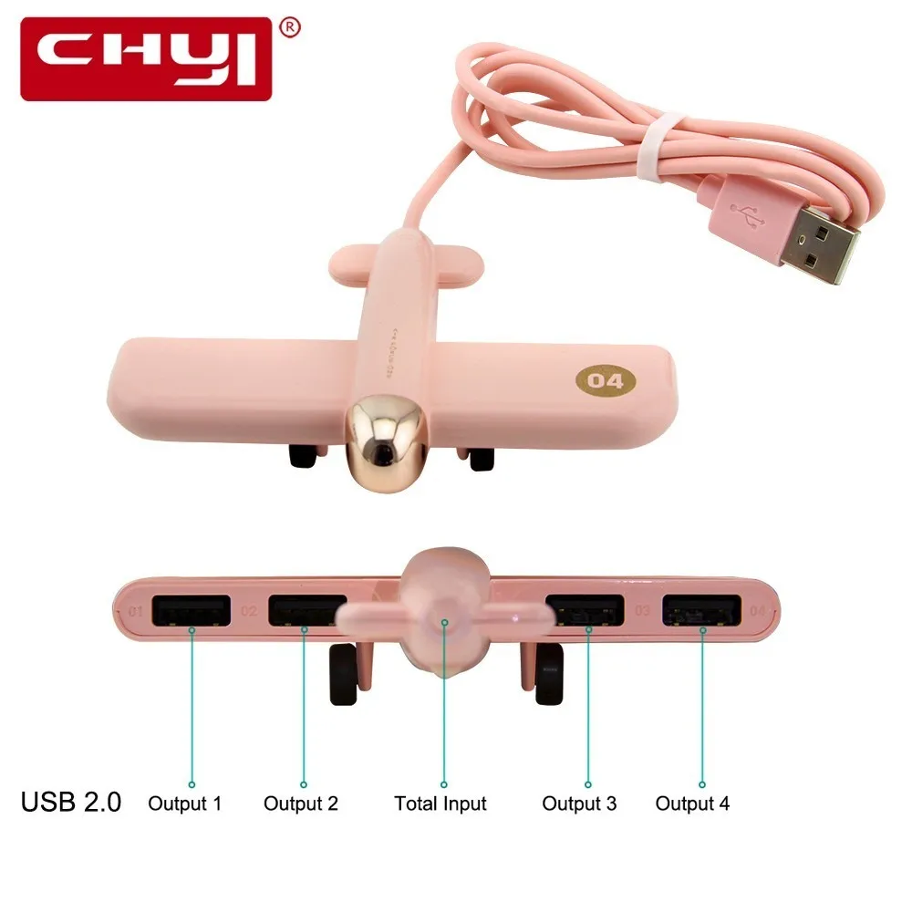 USB-HUB-2-0-Hub-Usb-2-0-Splitter-Adapter-Airplane-Shaped-Multiport-Hub ...