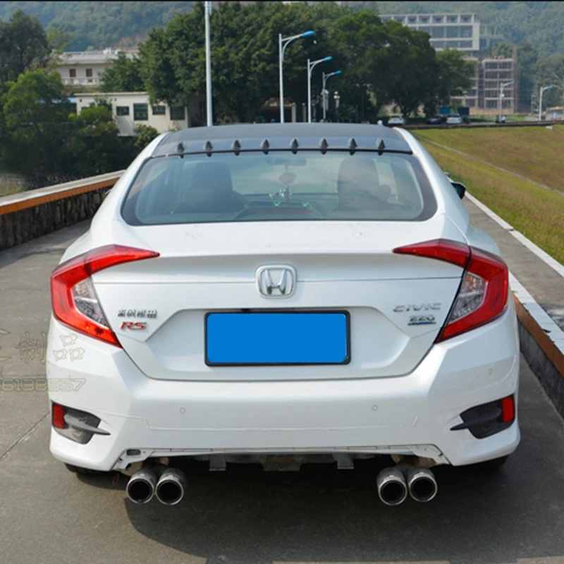 High quality Real carbon fiber sports Car Rear roof Spoiler Wing For ...