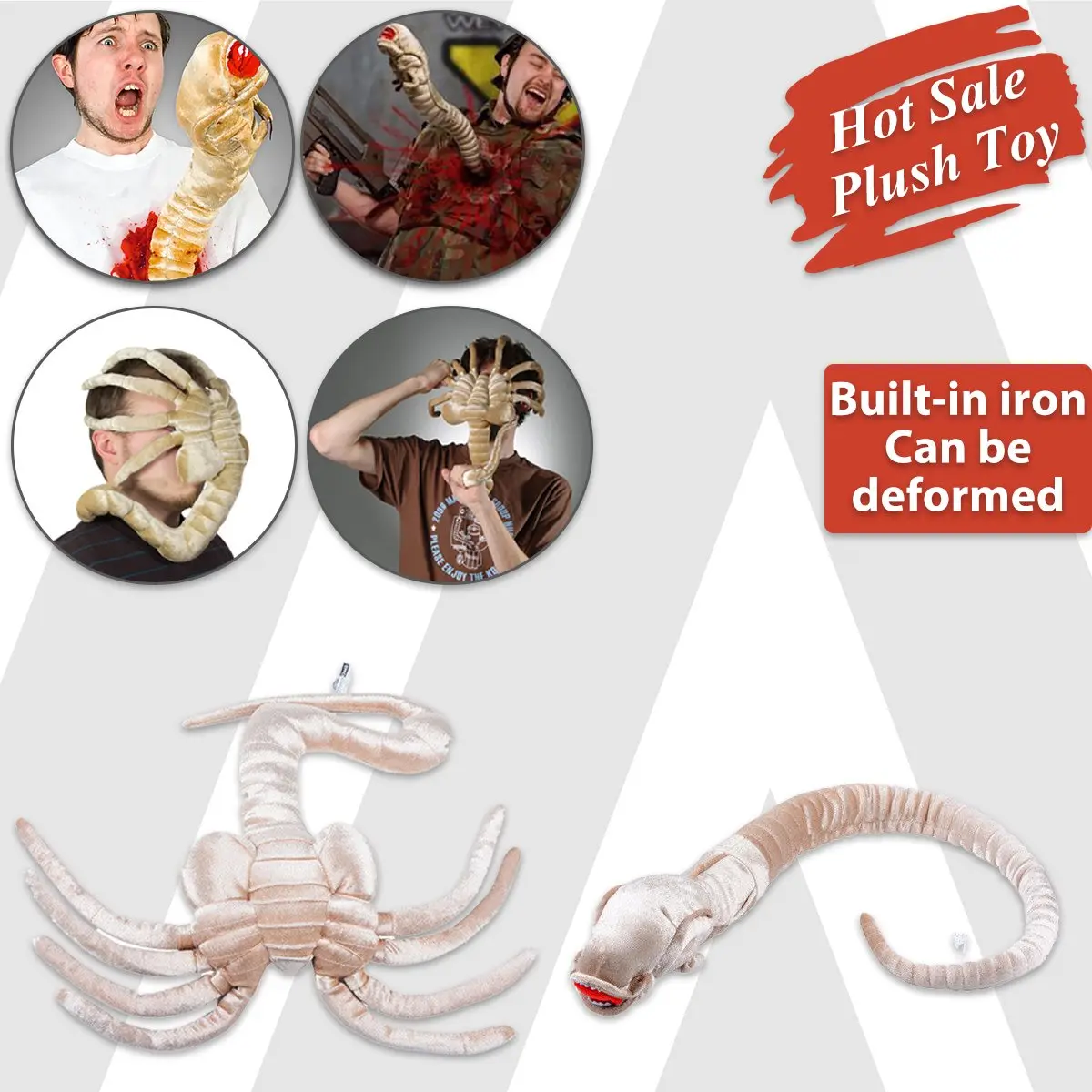 Alien Plush Facehugger & Chestburster New UK Aliens AVP Soft Toy ...