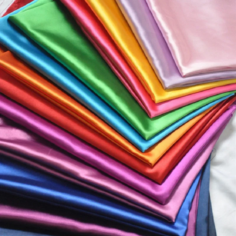 Satin Fabric Silk Cloth Glossy Handmade DIY For Box Lining Home Satin Fabric Silk Cloth Glossy Handmade DIY For Box Lining Home