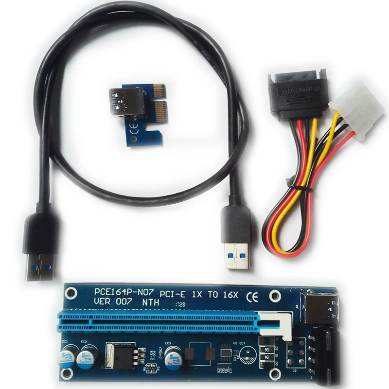 New 60CM PCIE 1X To 16X PCI Express Card For Miner Machine Overcurrent ...