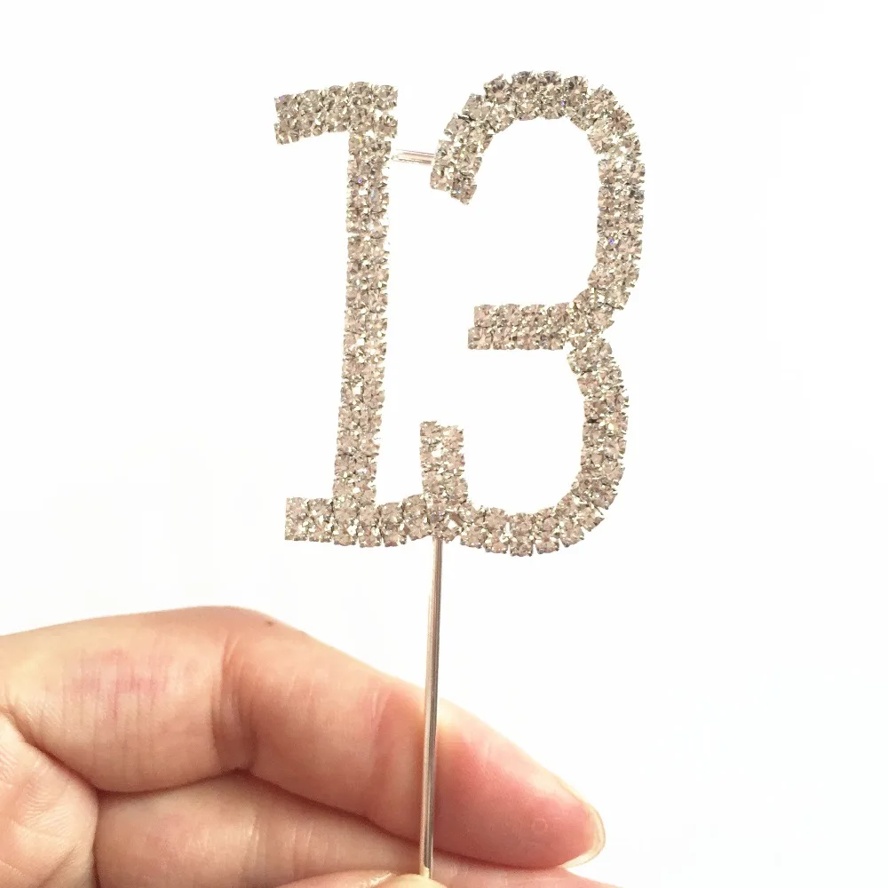 Bar Mitzvah Rhinestone Number 13 Happy 13rd Birthday Party Decoration 5 ...