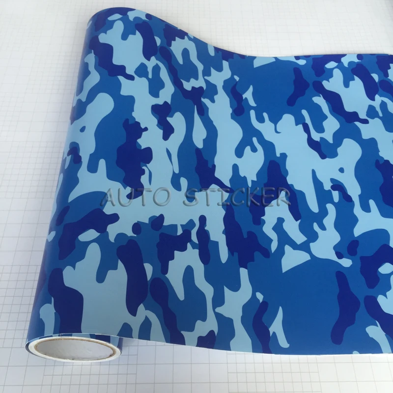 Blue Jumbo Navy Camouflage Motorcycle Wrapping Vinyl Adhesive Car ...