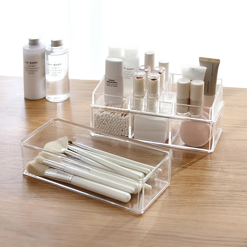 Organizing Boxes Acrylic Makeup Organizer Tool Cosmetic Holder Plastic ...