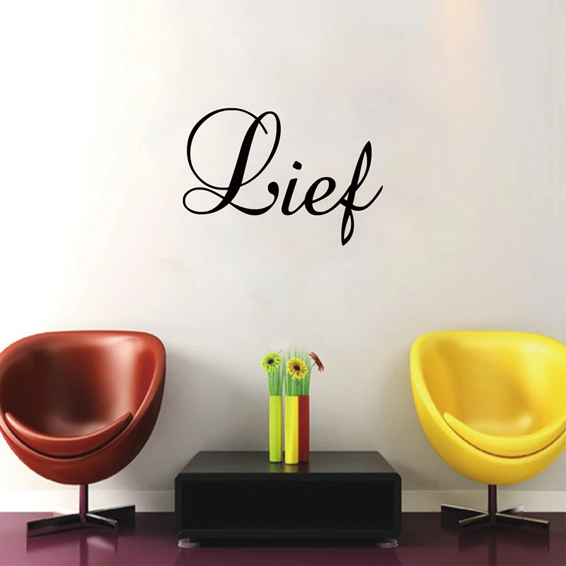 Dutch version " love " lief quote wall decal stickers lettering love ...