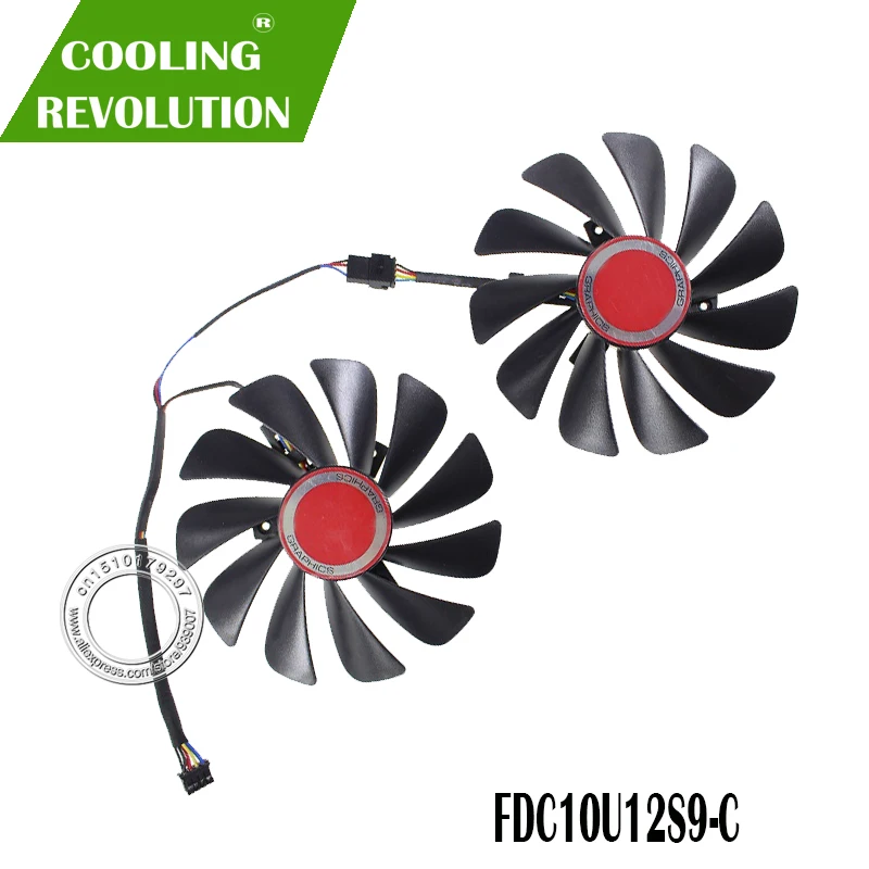 95MM FDC10U12S9 C DC12V 0.45AMP Graphics Card Fan for XFX RX580 RX584 ...