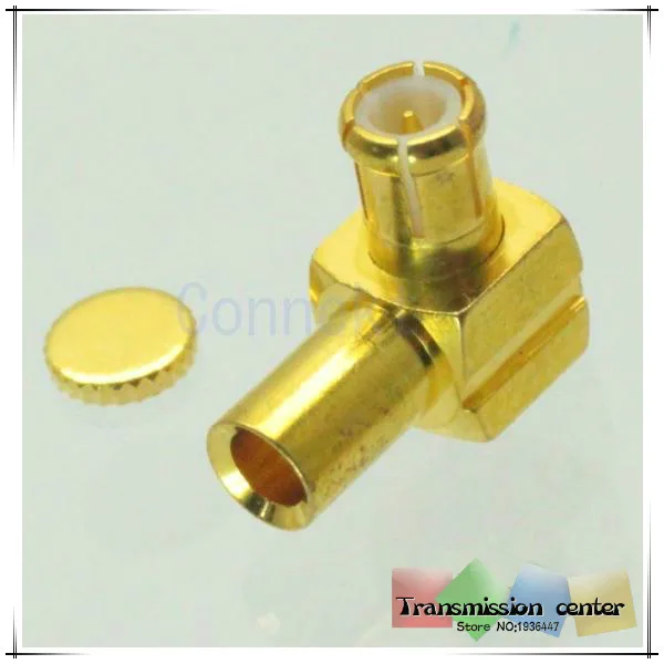 Free Shipping Goldplated 10X MCX male right angle 90 Degree semi rigid ...