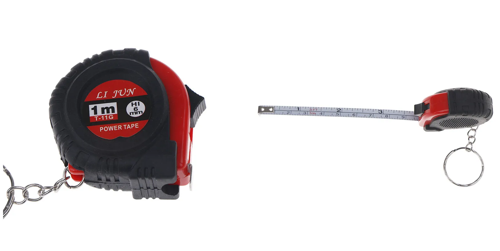 Mini Retractable Portable Pull Ruler Tape Measure Ruler 1M Keychain ...