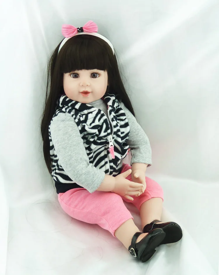 50cm Silicone Reborn Baby Doll Toys Lifelike Vinyl Princess Doll High ...