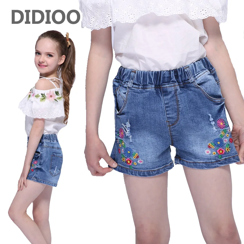 Enfants Jeans Shorts pour filles vêtements taille haute Denim pantalon ...