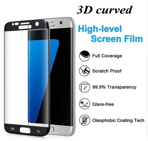3D 전체 바디 커버 강화 유리 삼성 갤럭시 S6edge 플러스 S7 S7edge S8 S8 플러스 물결 필름 화면 보호기 케이스 커버|glass for samsung ...