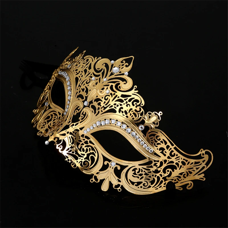 5 Styles Luxury Gold Crown Venetian Metal Laser Cut Wedding Masquerade ...