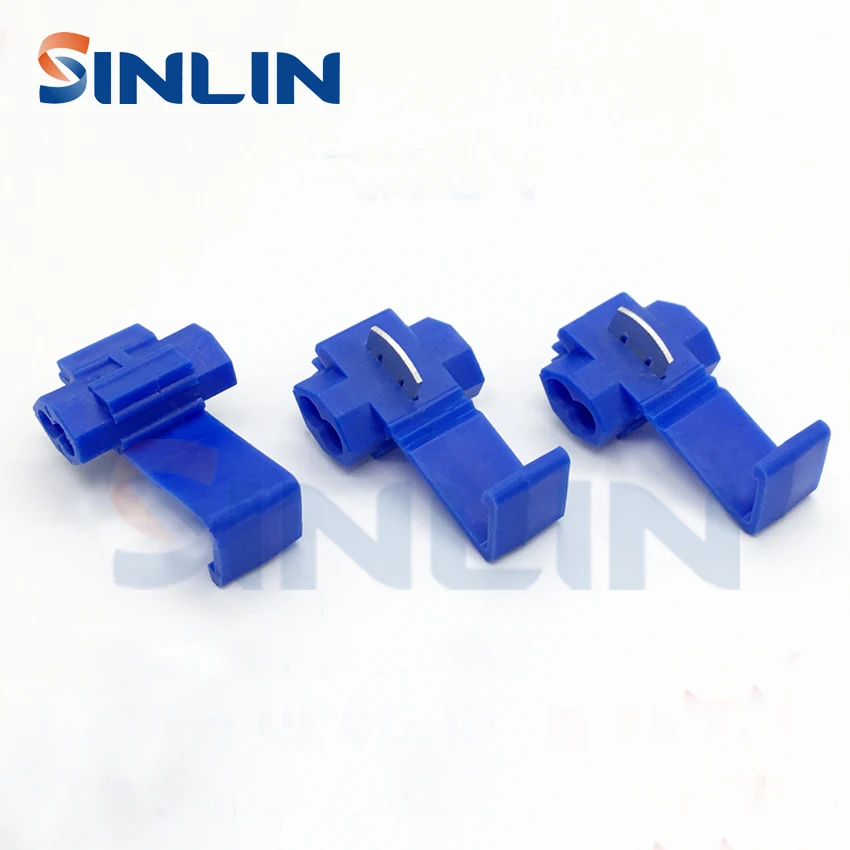 100pcs-802P3-Blue-Scotch-Lock-Quick-Splice-Wire-Connector-18-14AWG-Hard ...