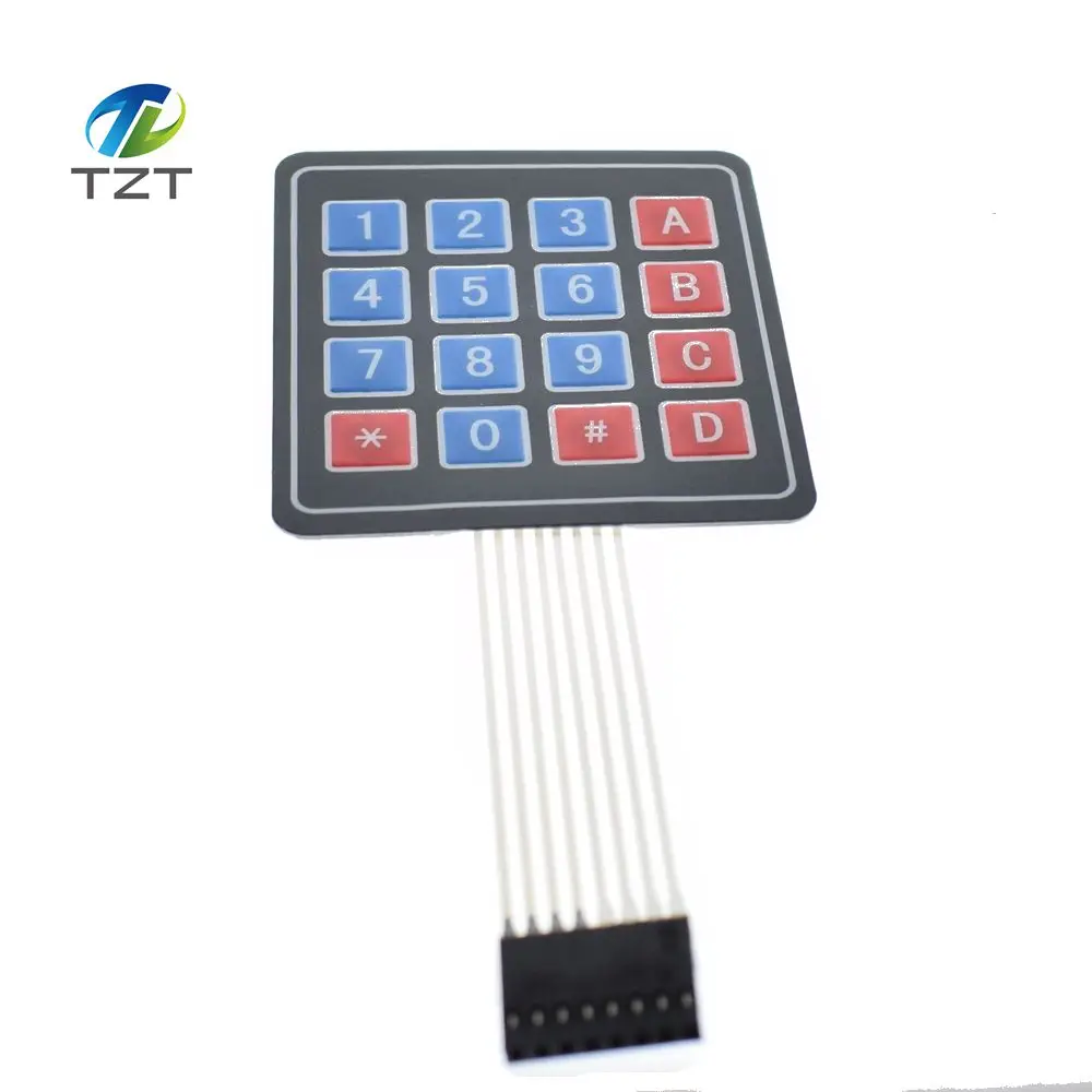 5pcs 44 Matrix Arraymatrix Keyboard 16 Key Membrane Switch Keypad For Arduino 4x4 Matrix
