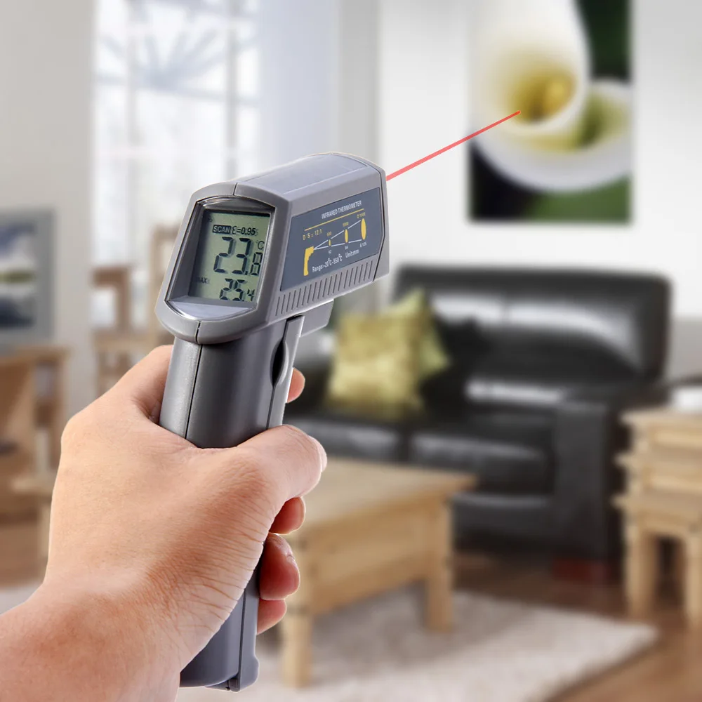 Temperature Gun Non Contact Infrared Thermometer With Digital Display ...