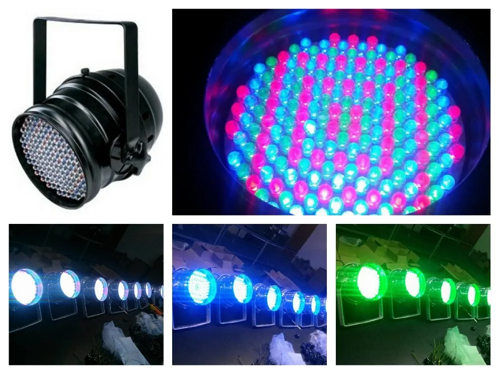 6pcs/lot,LED par Light 177x10mm RGB LED Par64 Lights DMX/Auto/Sound ...