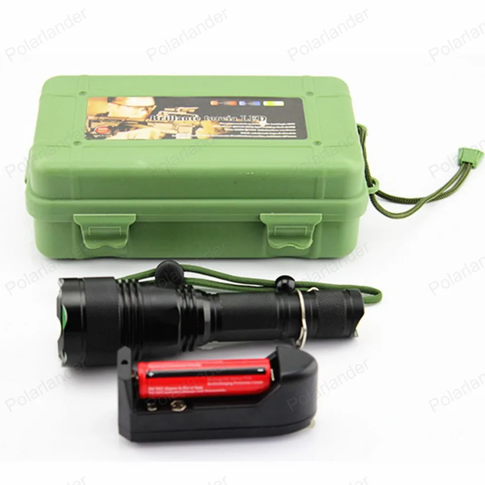 High quality charging LED flashlight long range strong light torch for ...