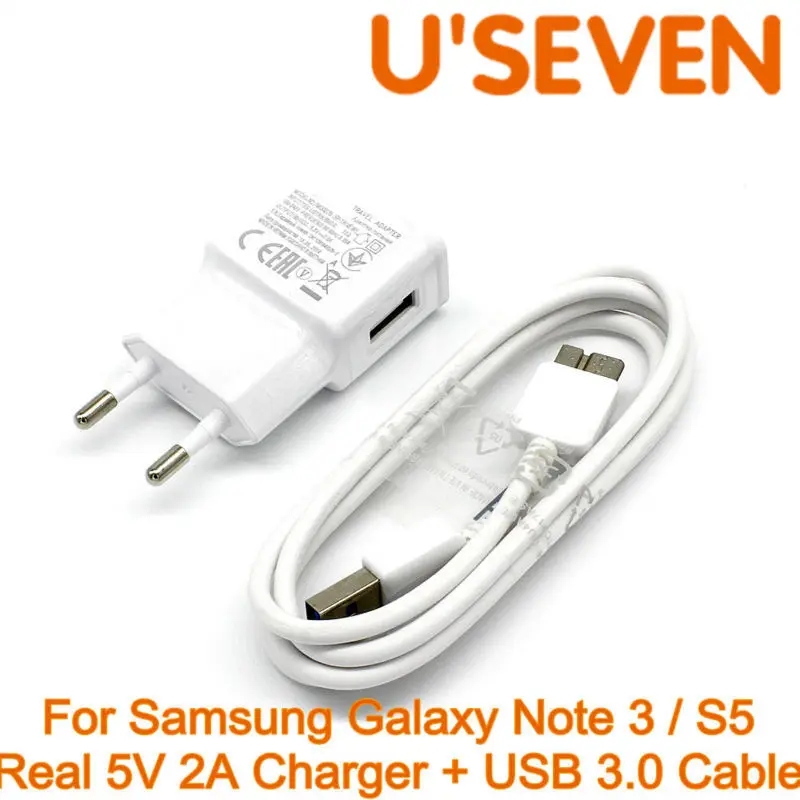 5V 2A For Galaxy note 3 charger + USB 3.0 Data Cable For Samsung Galaxy ...