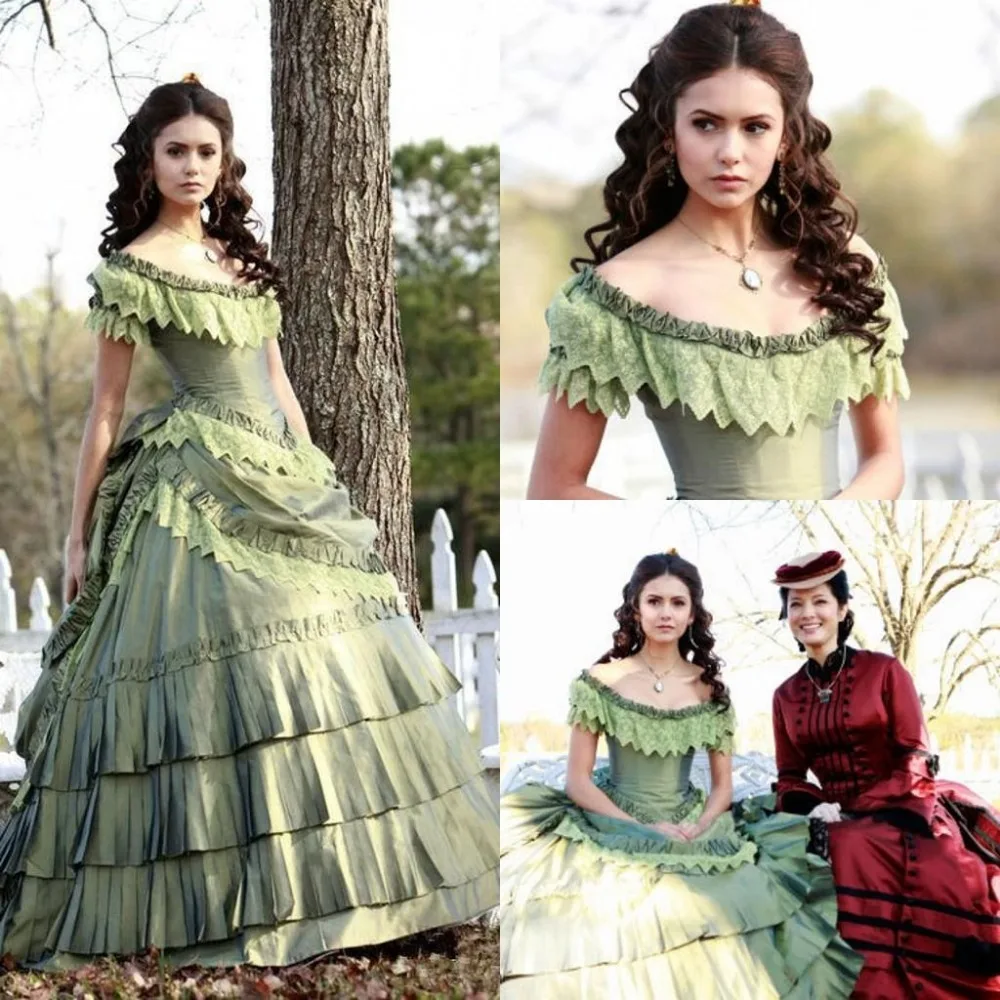 Vintage Nina Dobrev Vampire Diaries Quinceanera Dresses Corset Off the ...