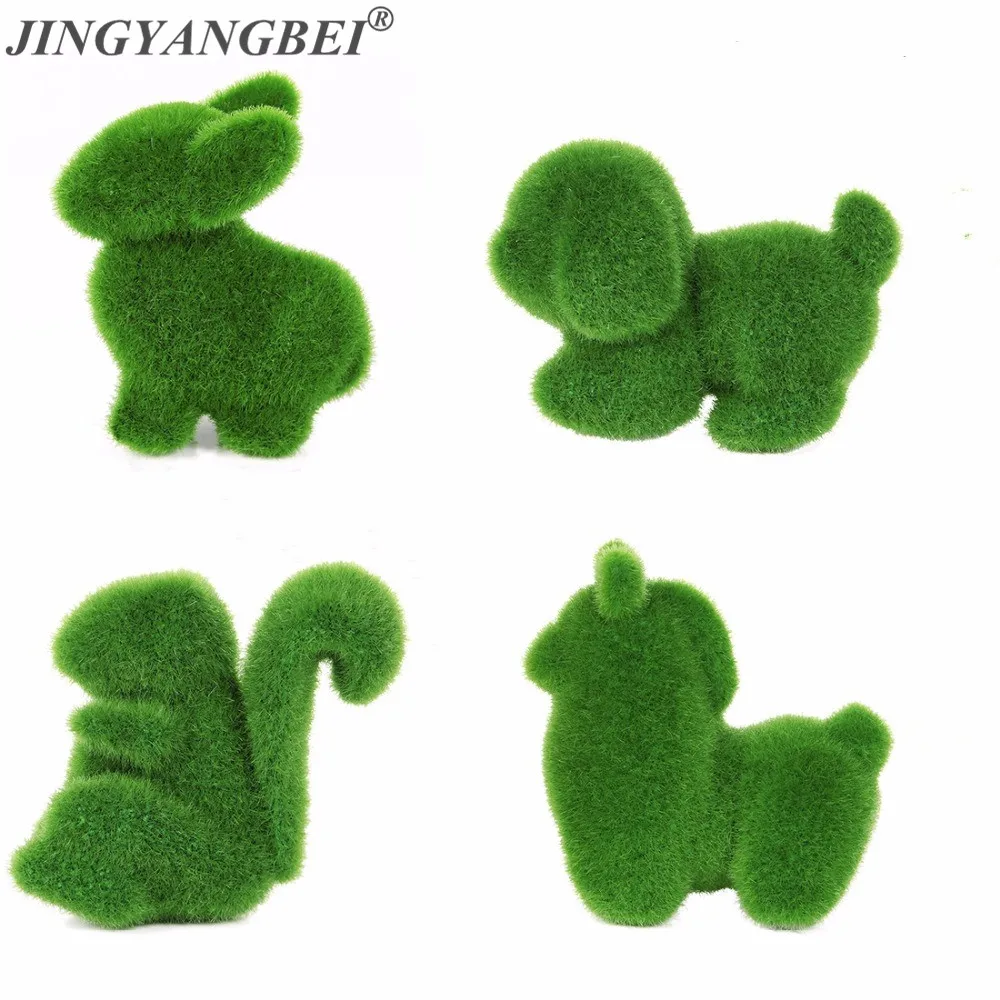 4pcs/lot Artificial Grass Turf Small Cute Simulation Fake Animals Toy ...