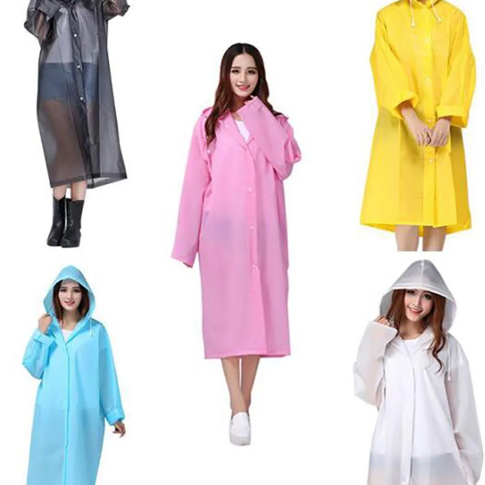 Moda EVA mujer impermeable espesado EVA impermeable lluvia abrigo Mujer ...