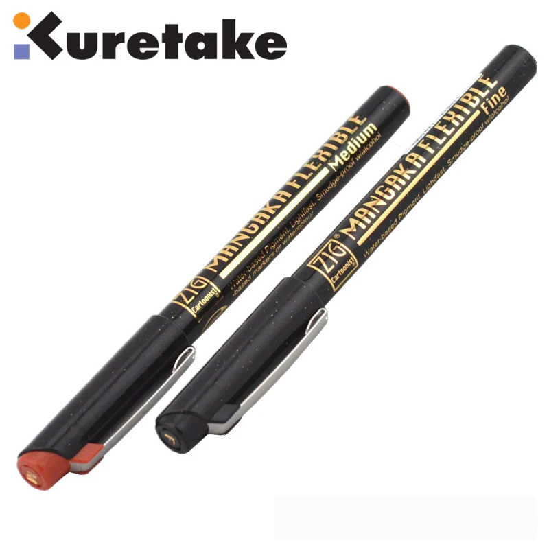 ZIG Kuretake Marker Pen Mangaka Flexible Pens Drawing Pen Comic Cartoon ...