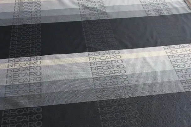 Black Gradation JDM RECARO Fabric For Racing Seat Cover Door Panel ...