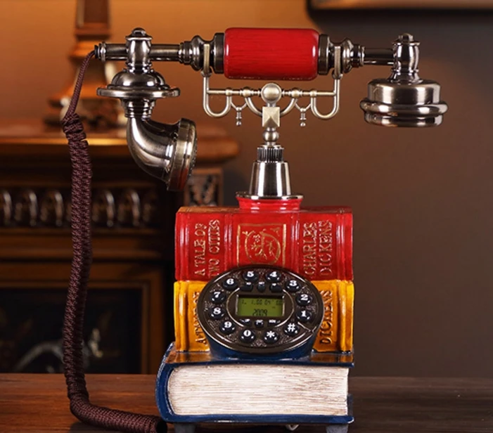 Fashion Antique Telephone Vintage Rotating Dial Numbers Telephone ...