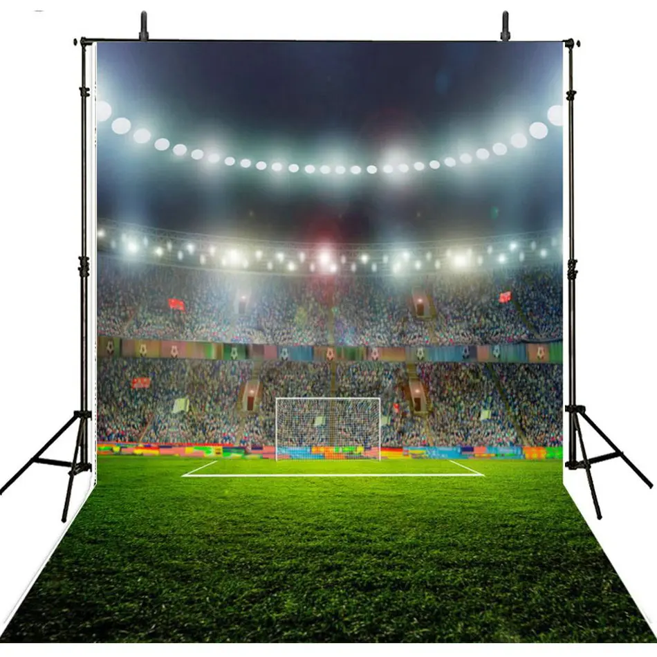 Football Soccer Field Themed Light Grass Photography Backgrounds Vinyl ...