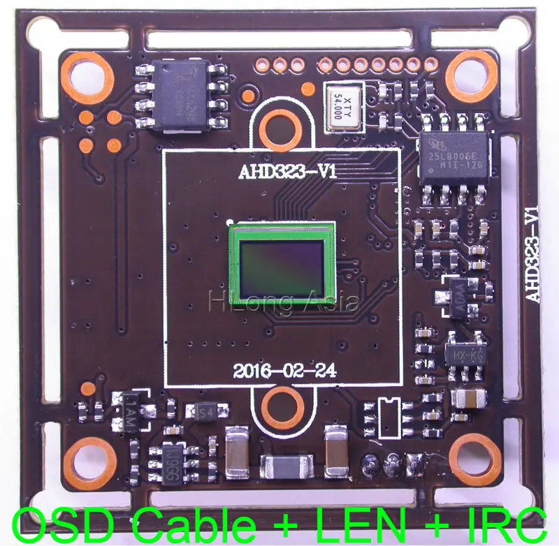 AHD H (1080P) 1/2.9" Sony Exmor CMOS IMX323 + NVP2441 CCTV board camera ...