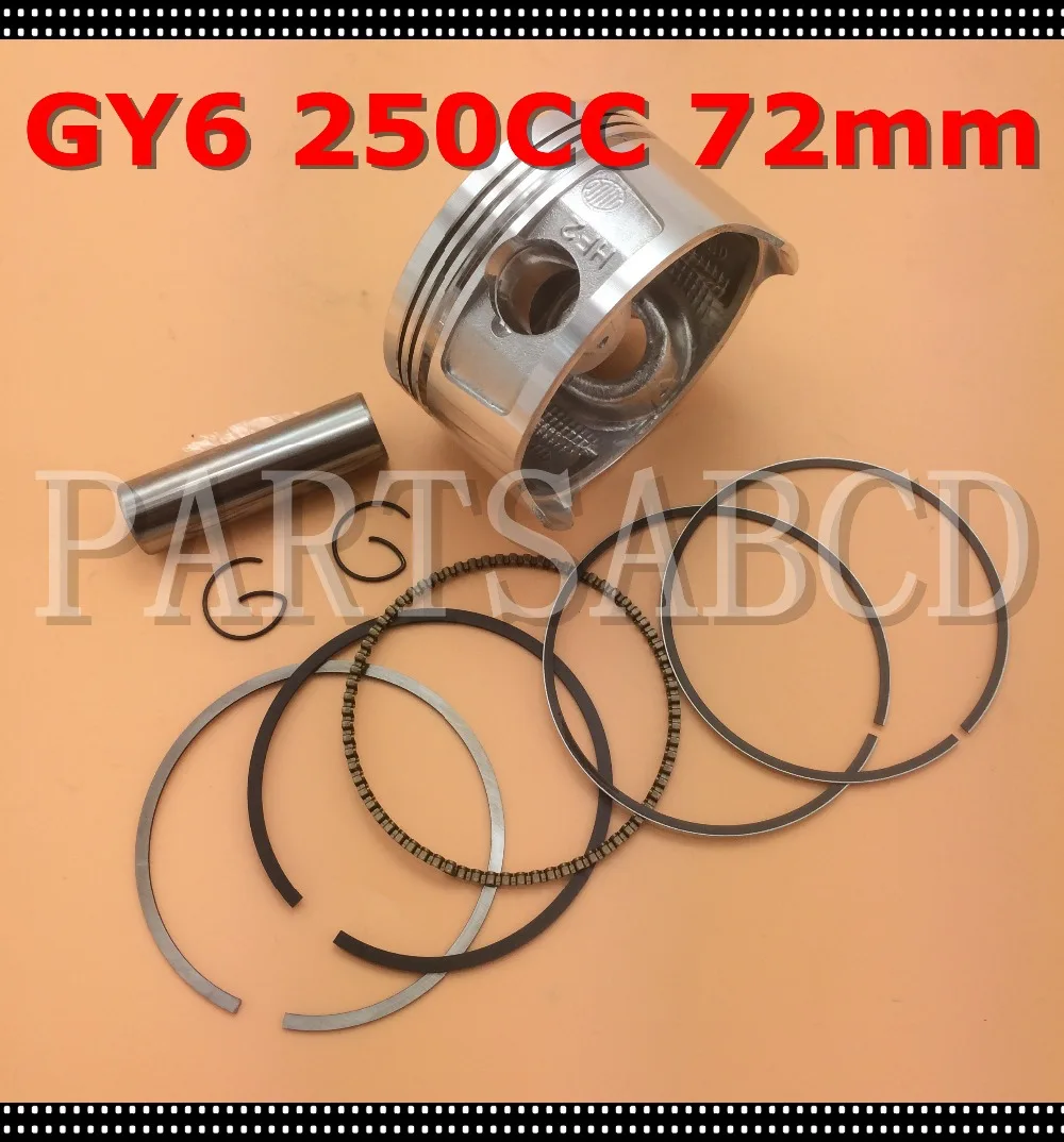 72mm-GY6-250CC-Water-Cool-Engine-Piston-Set-GY6-250CC-Scooter-atv-go ...