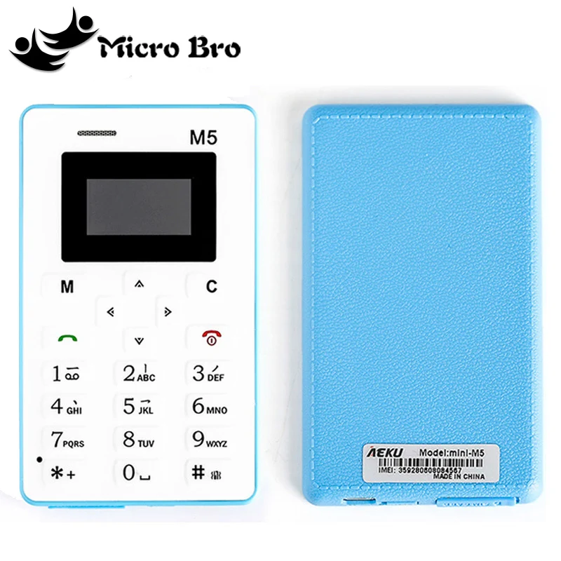 Russian Keyboard AIEK M5 Card Cell Phone 4.5mm Ultra Thin Pocket Mini ...