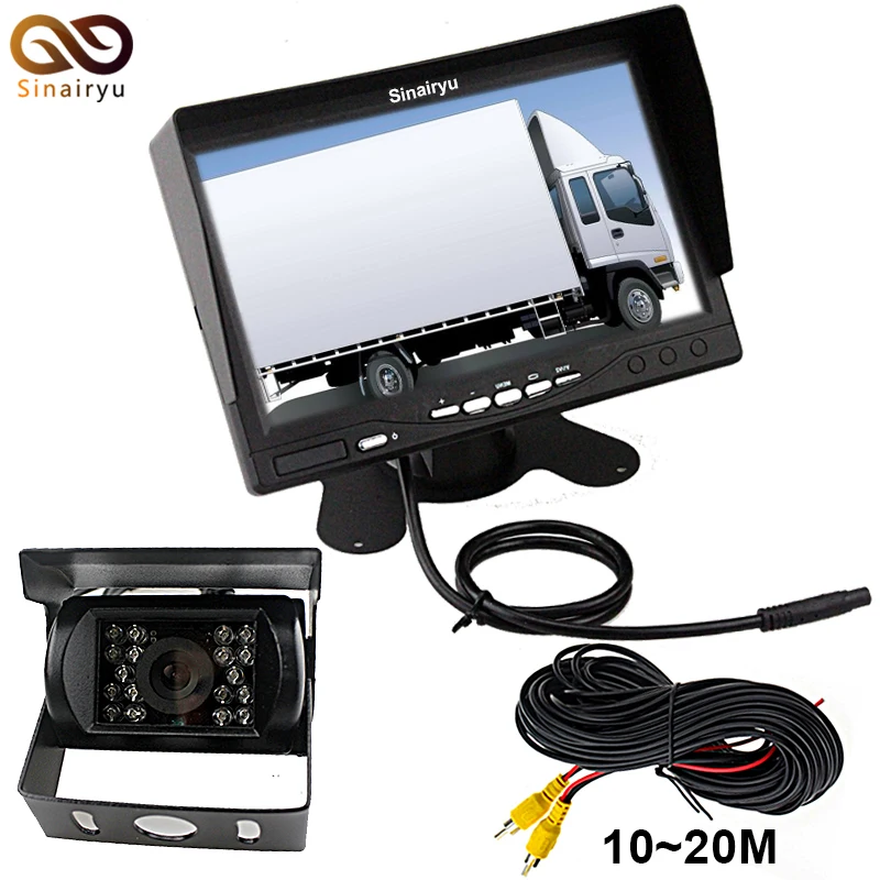 Sinairy DC 12V 24V 7 Inch TFT LCD Car Monitor IR Night Vision CCD Rear ...