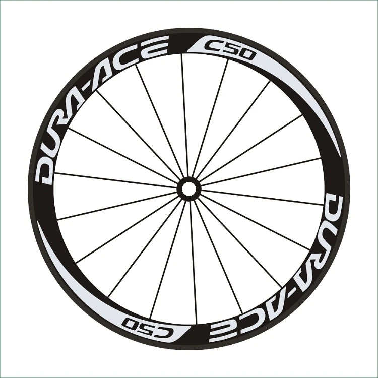 New C50 16pics 2wheels/set Road Bike 700c Wheel Stickers Bicycle Wheel ...