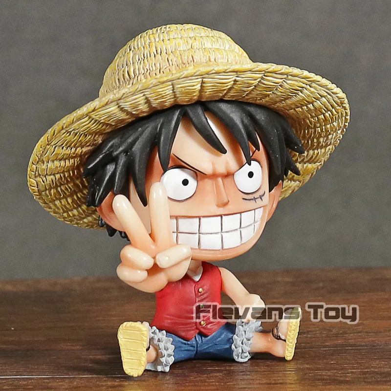One Piece Monkey D Luffy Victory Ver. PVC Figure Luffy Big Head Doll ...