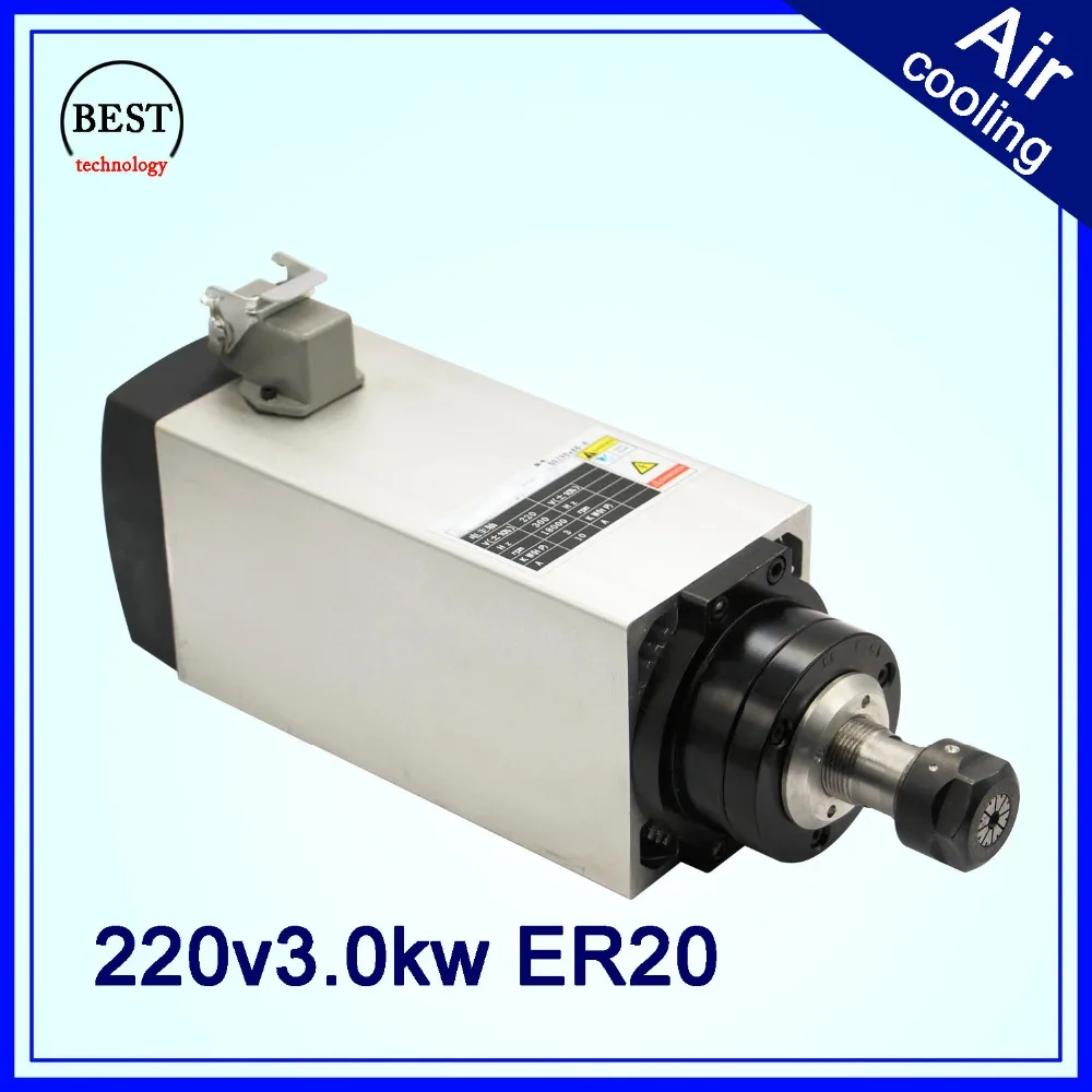 3 Kw Ac Spindle Motor Er20 Air Cooled Cnc Wood Working Machine Cnc