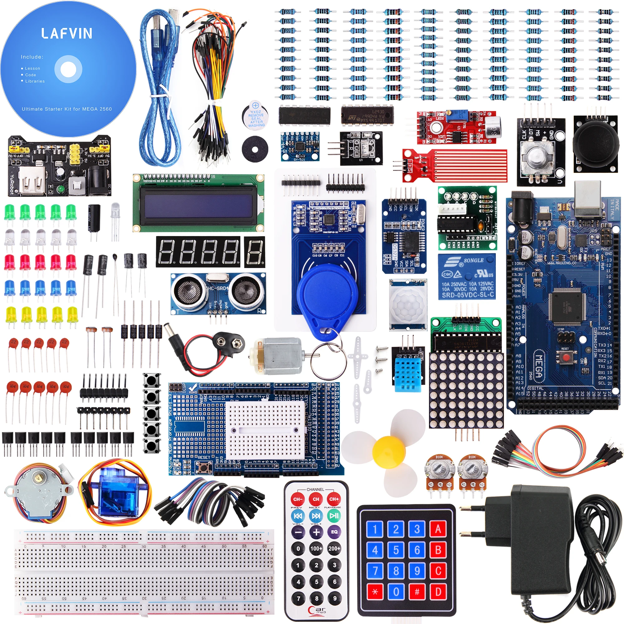 Mega 2560 Project Complete Starter Kit including LCD1602 IIC,Ultrasonic ...
