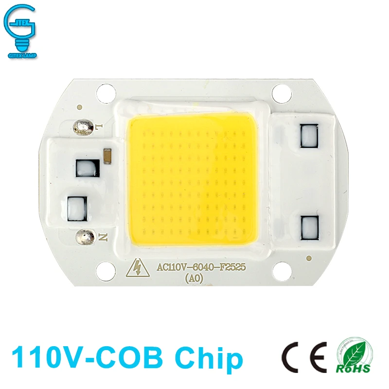 110V 127V COB Chip Bulb 20W 30W 50W LED COB Chip Lamp Input Smart IC ...