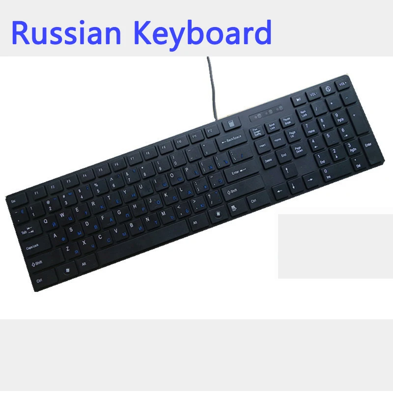 2017 Fashion Brand Wired USB keyboards for computer PC Laptop Russian ...