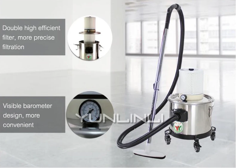 Pneumatic Vacuum Cleaner Industrial Dust Collector 15L Dust Cleaner Wet ...