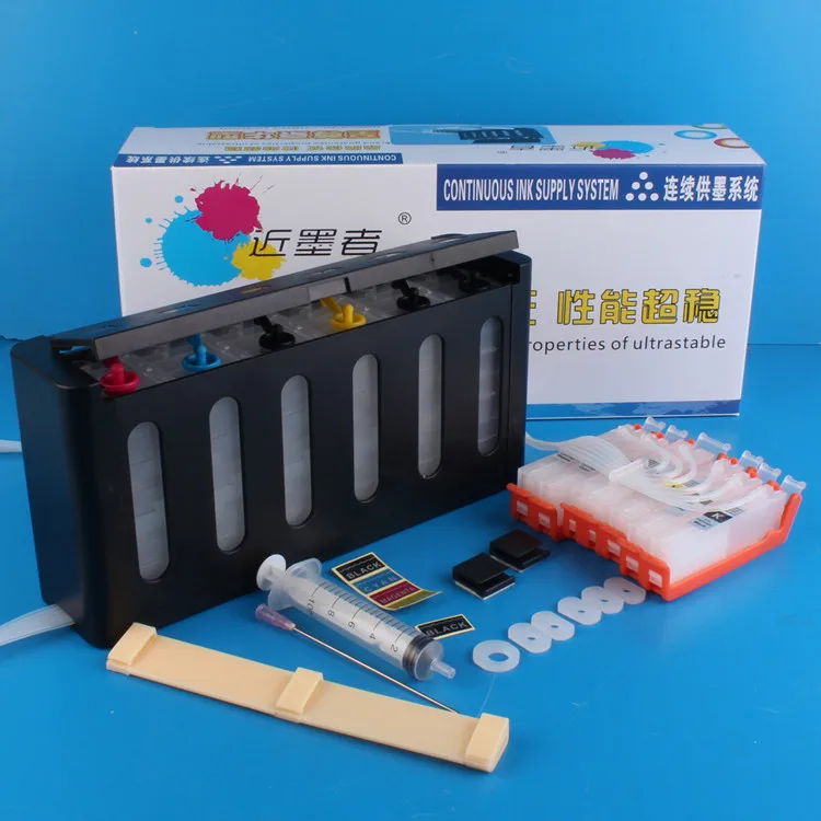 Universal 6Color Continuous Ink Supply System CISS kit with full ...