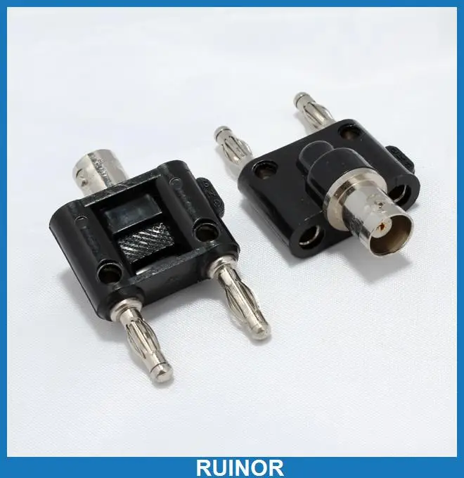 2 Pcs X Bnc Female To Dual 2 Banana Stack Plug Connector,bp2 ...