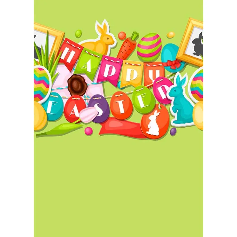 5x7FT Happy Easter Eggs Peter Rabbit Pattern Frame Custom Photo Studio ...