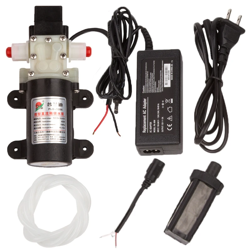 45w 다이어프램 부스터 펌프 1mpa 고압 셀프 프라이밍 워터 펌프 12v 세차 용 최대 4lmpressurized
