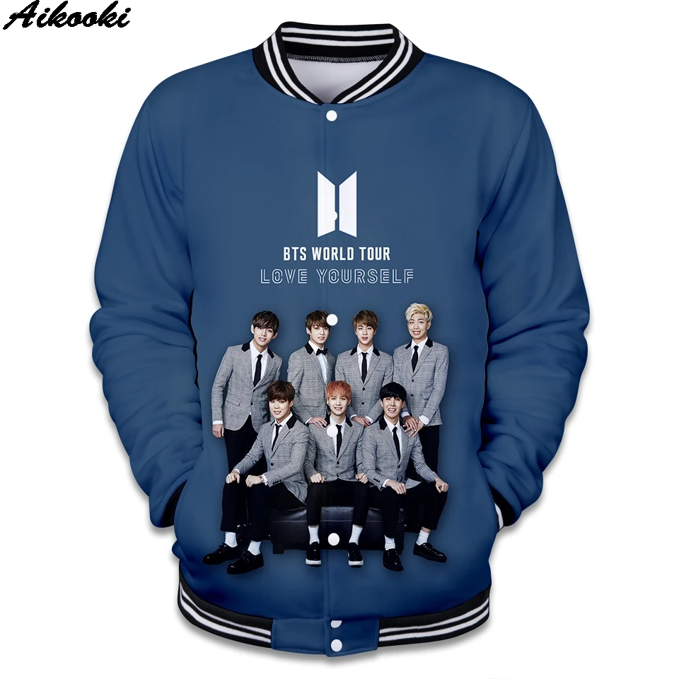 Aliexpress.com : Buy Aikooki BTS 3D Baseball jacket Men/Women Coats BTS ...