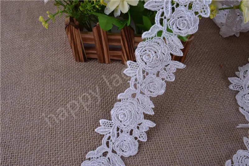 29yard White Rose Flower Venise/venice Lace E Victorian Scalloped Lace ...