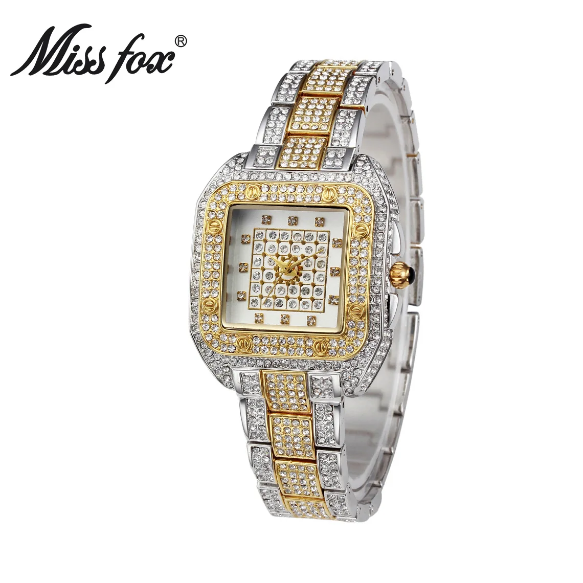 Miss Fox Waterproof Women Quartz Watches Brand Luxury Full Diamond ...